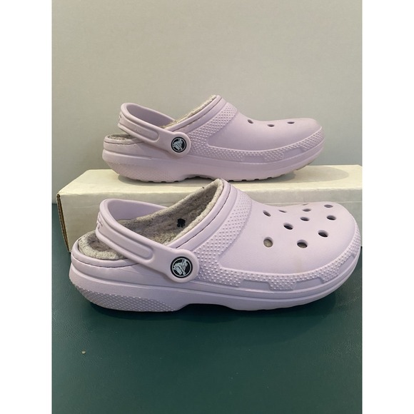 CROCS | Shoes | Crocs Classic Lined Clogs Unisex M5 W7 Purple Casual ...